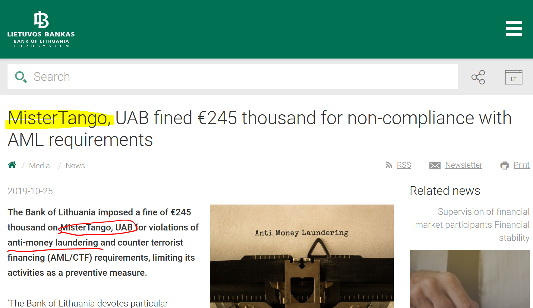 Investor Alert - Payment Processor Mister Tango aka Secure Nordic ...