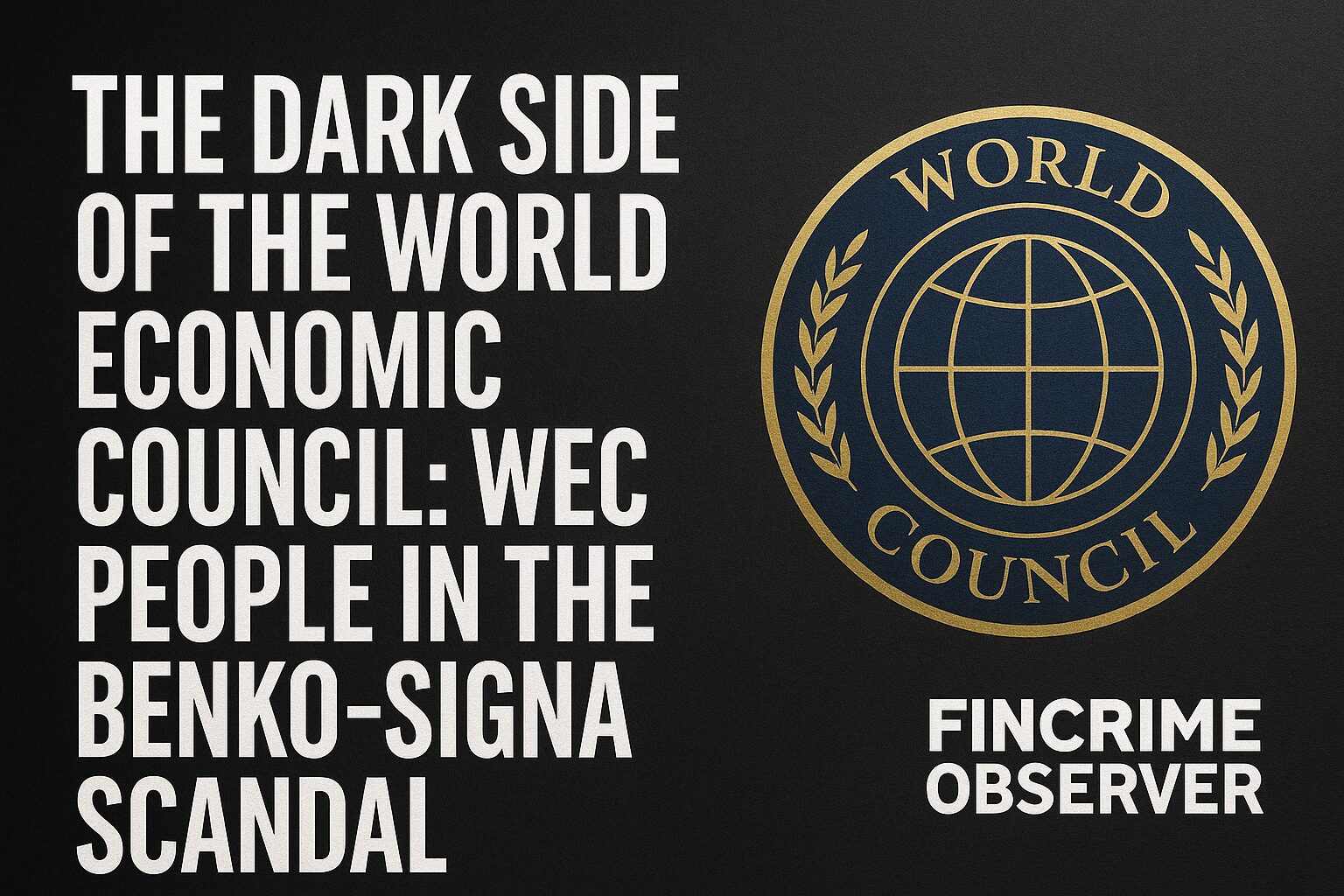 The World Economic Council (WEC): A Shadow Consortium at the Edge of ...